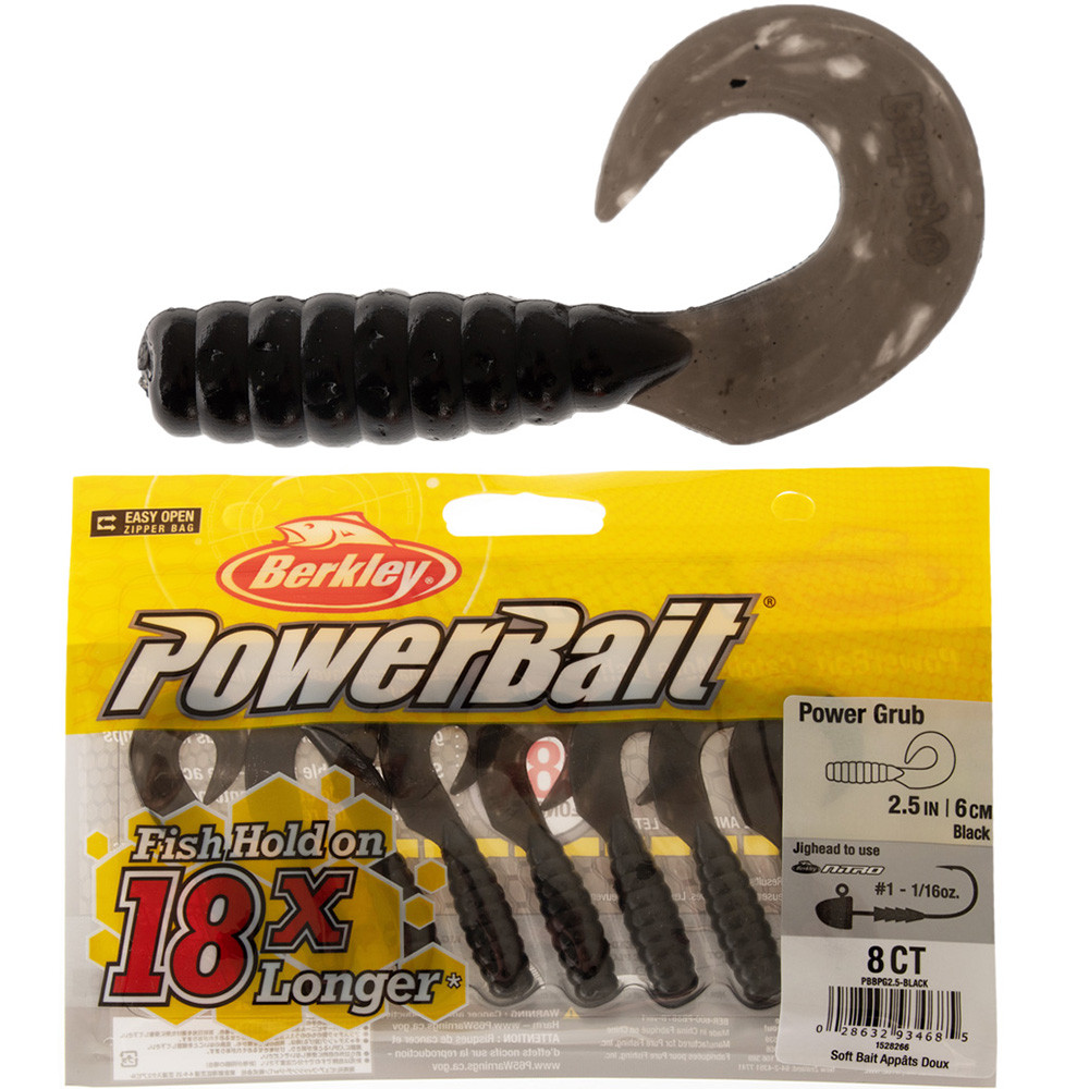 Buy Berkley PowerBait Power Grub Soft Bait 6cm Black online at Marine ...
