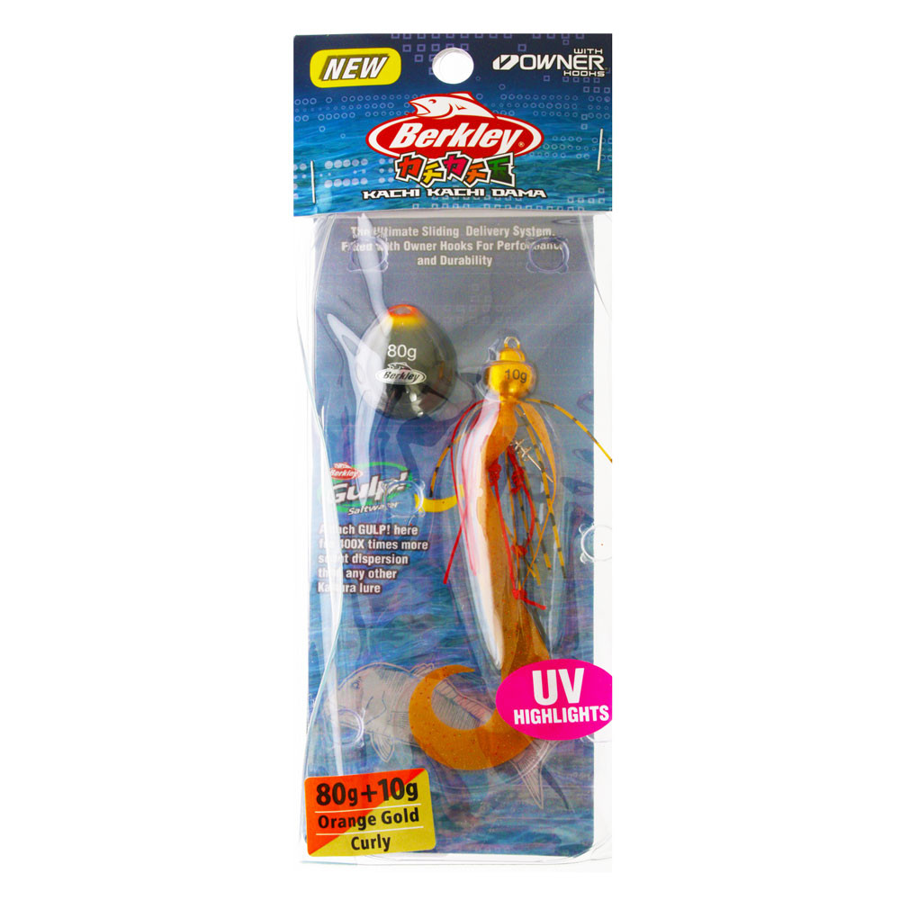 Berkley Kachi Kachi Dama Slider Jig Curly 80 10g Orange Gold - Slow ...
