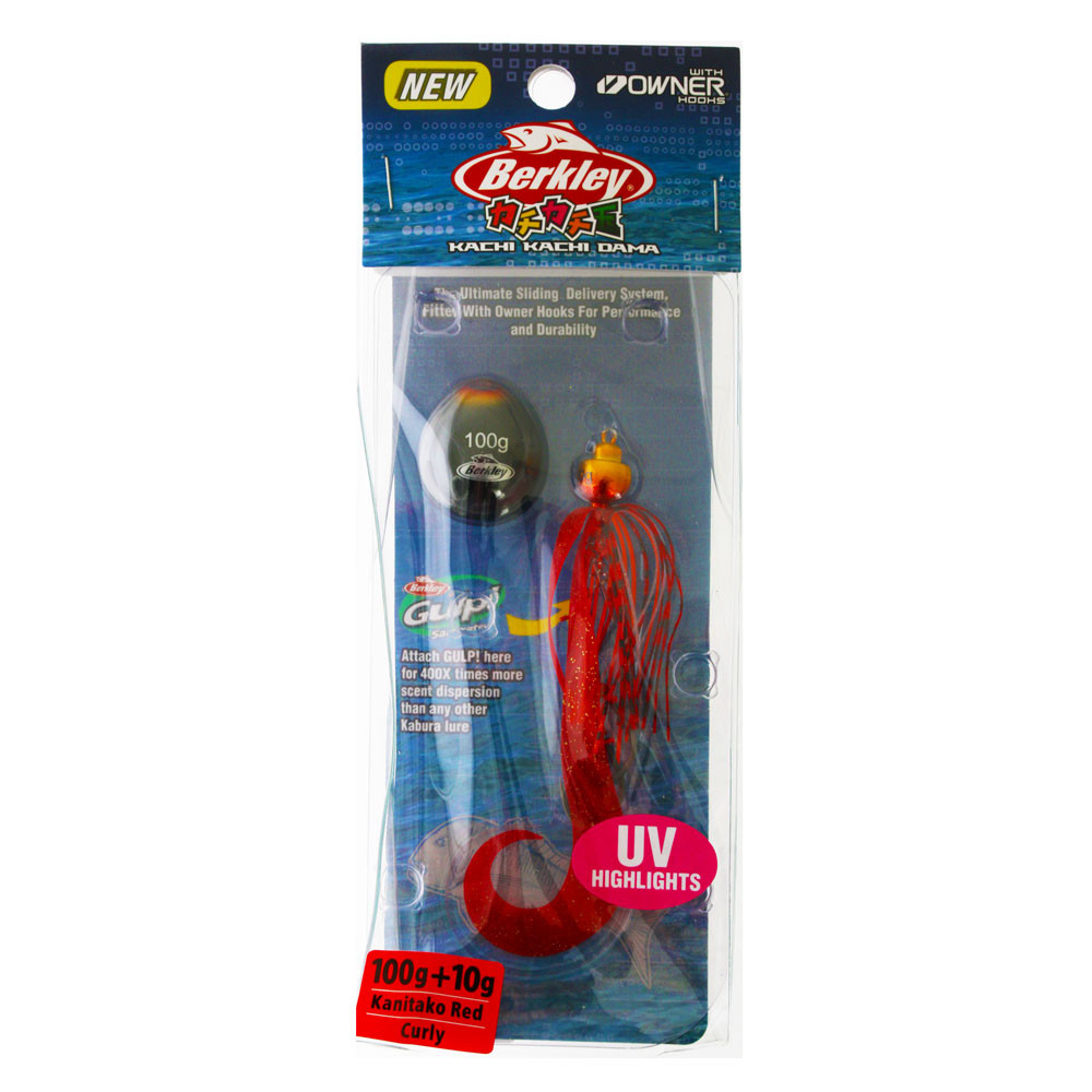 Berkley Kachi Kachi Dama Slider Jig Curly 100 10g Kanitako Red - Slow ...