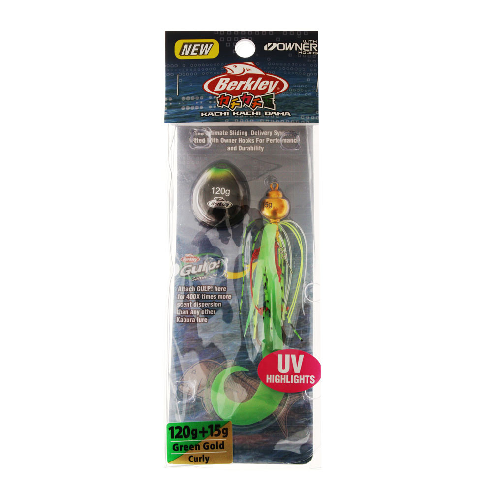 Berkley Kachi Kachi Dama Slider Jig Curly 120 15g Green Gold - Slow ...