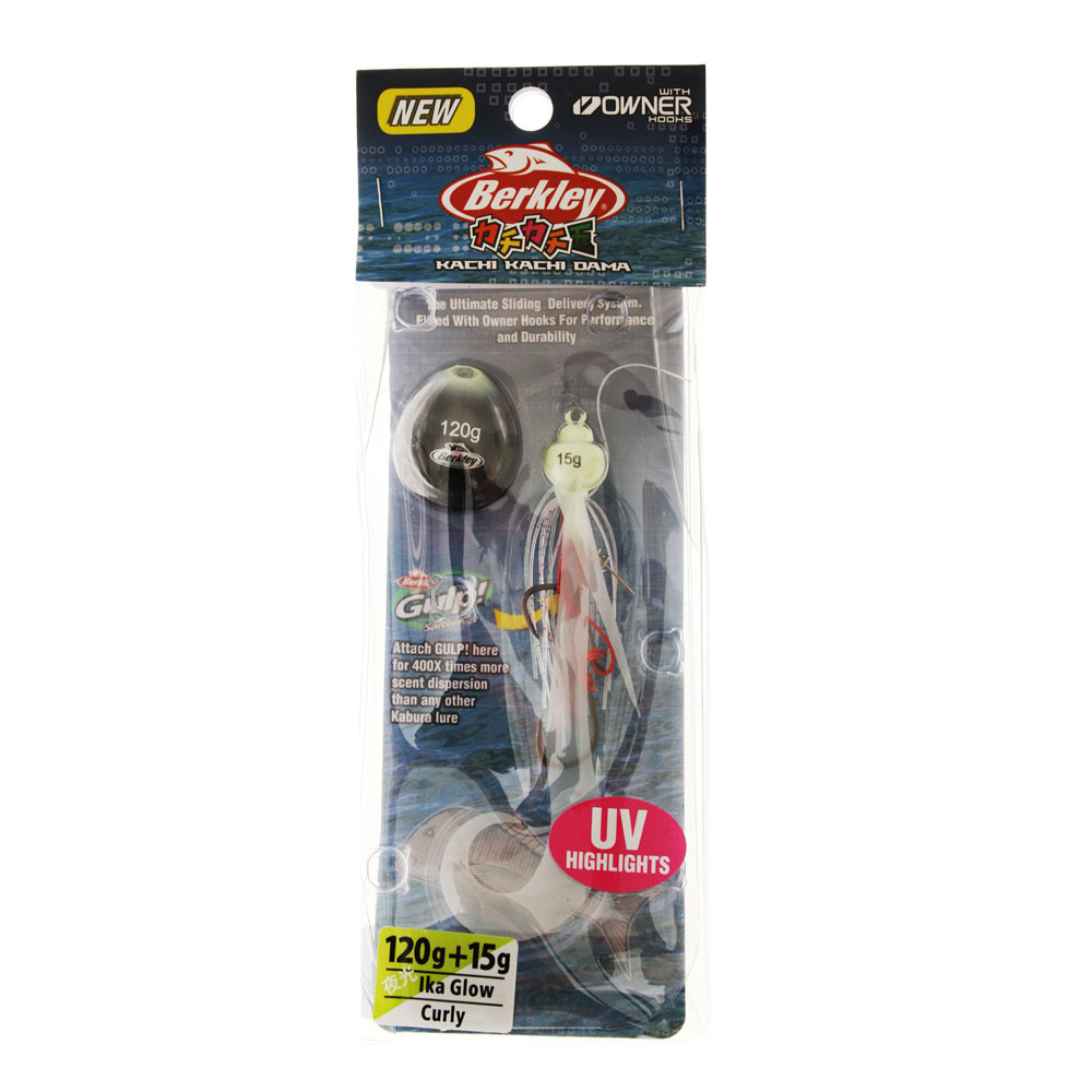 Berkley Kachi Kachi Dama Slider Jig Curly 120 15g Ika Glow - Slow Jigs ...