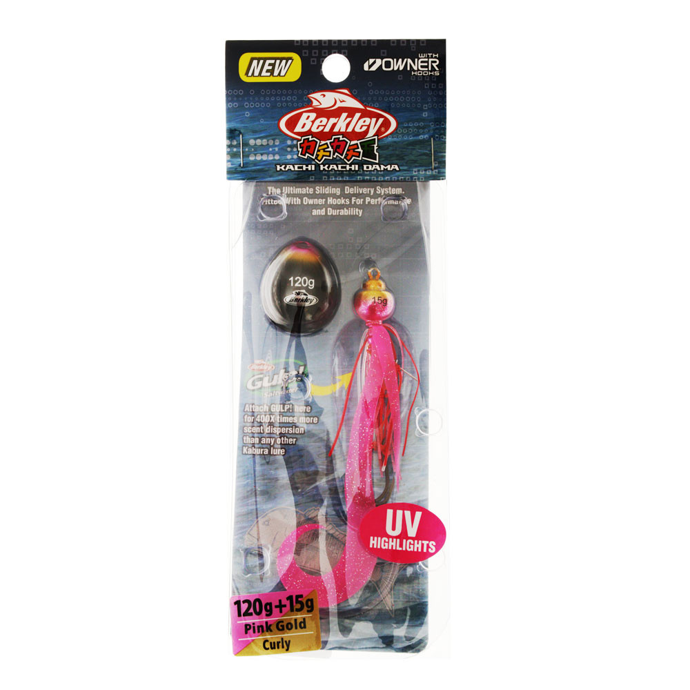 Berkley Kachi Kachi Dama Slider Jig Curly 120 15g Pink Gold - Slow Jigs ...