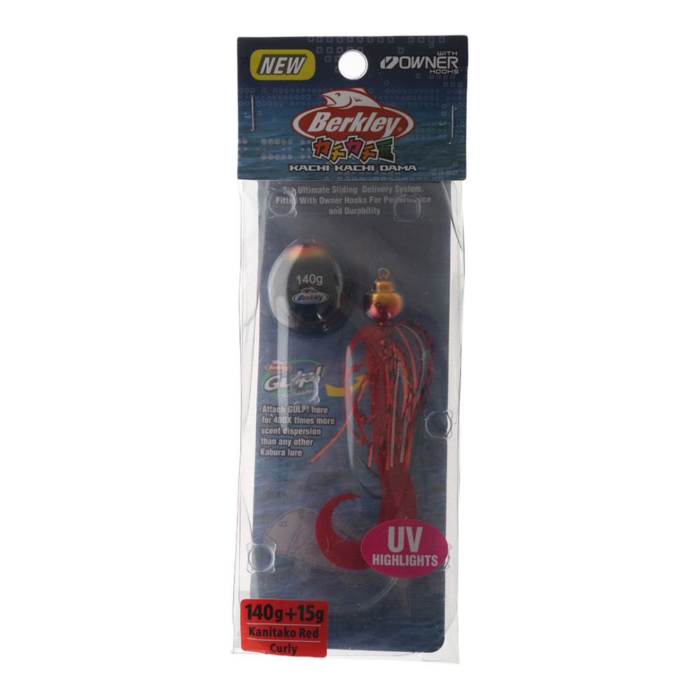 Berkley Kachi Kachi Dama Slider Jig Curly 140 15g Kanitako Red - Slow ...