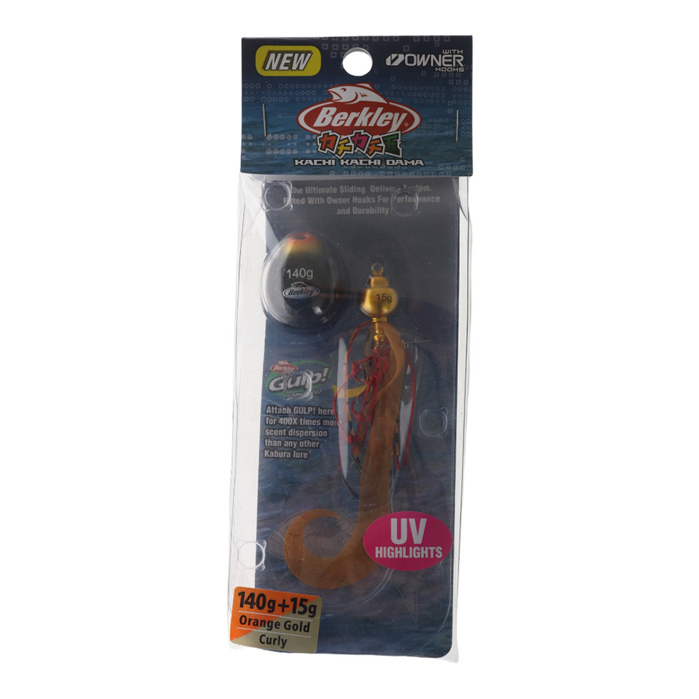 Berkley Kachi Kachi Dama Slider Jig Curly 140 15g Orange Gold - Slow ...