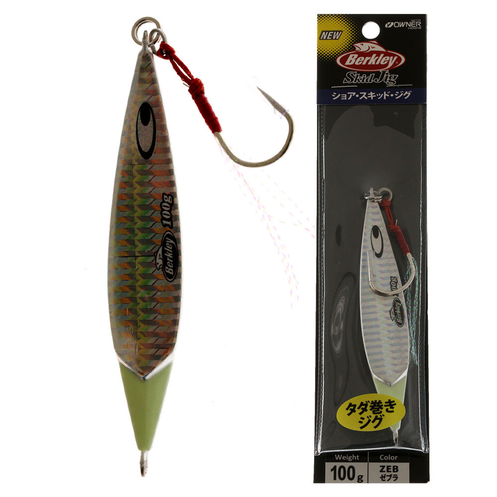 Berkley Skid Slow Pitch Jig 100g Silver Lumo - Slow Pitch / Micro Jigs - Jigs & Lures - Fishing
