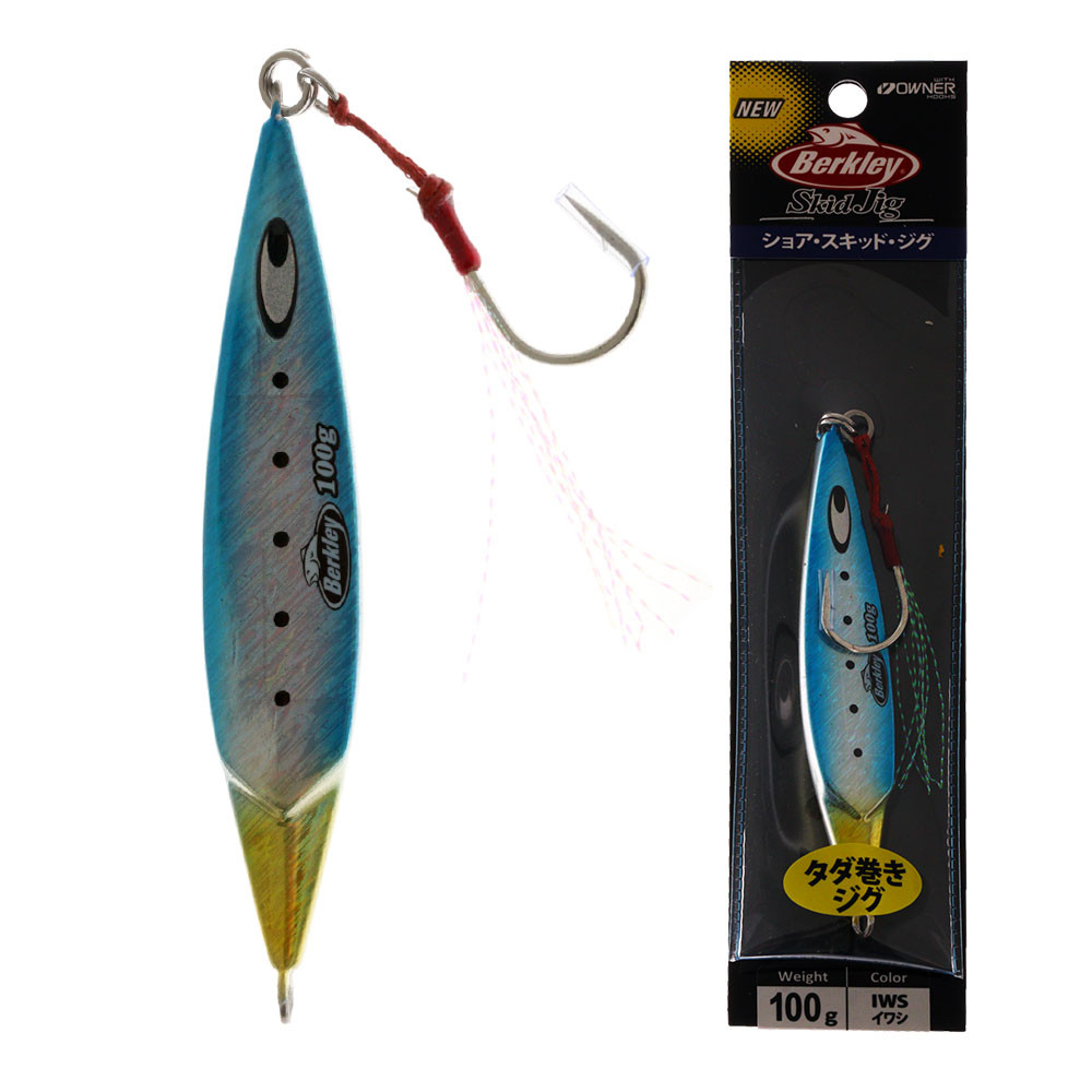 Berkley Skid Slow Pitch Jig 100g Blue Silver Gold - Slow Pitch / Micro Jigs - Jigs & Lures - Fishing