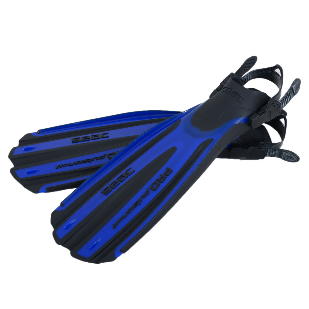 Buy Seac Propulsion Open Heel Dive Fins Blue L/XL online at Marine ...