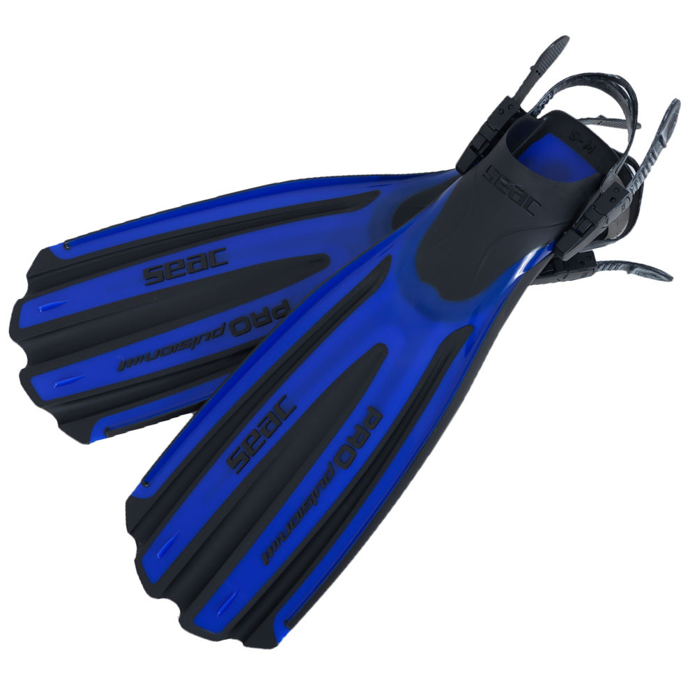 Buy Seac Propulsion Open Heel Dive Fins Blue L/XL online at Marine ...