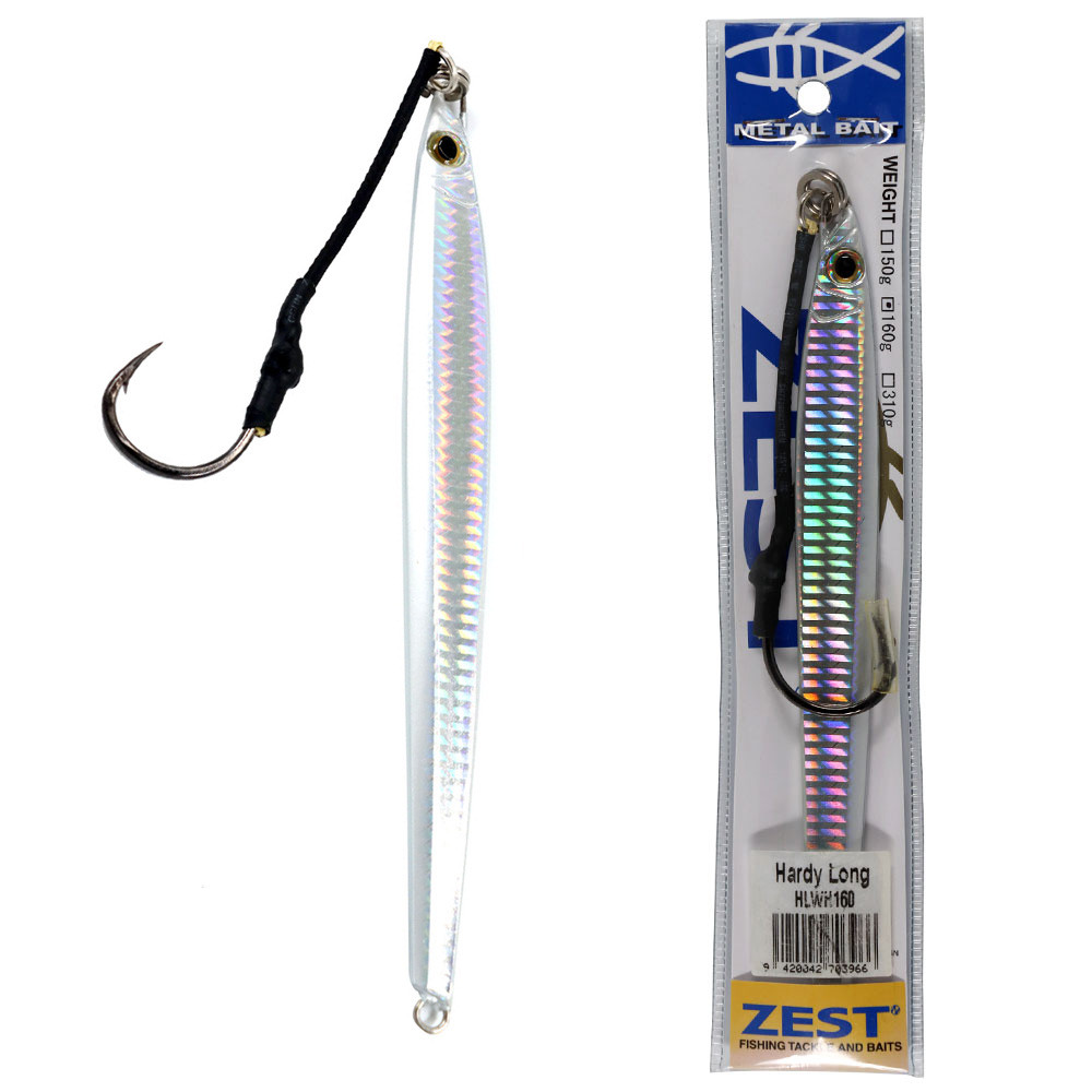 Zest Hardy Long Jig 160g White - Jigs - Jigs & Lures - Fishing