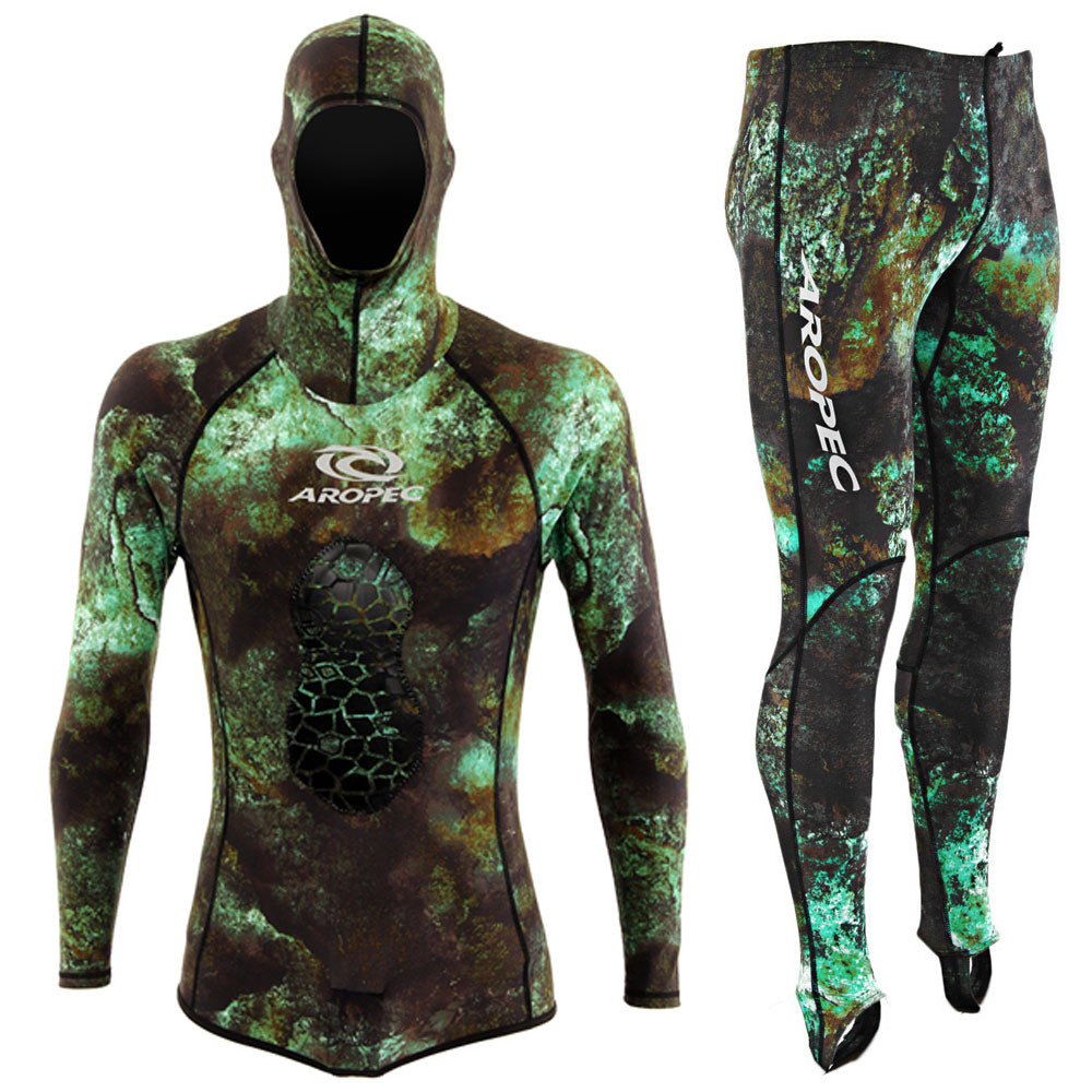 Buy Aropec Lycra UV Hooded Mens Spearfishing Wetsuit Top and Dive Pants ...
