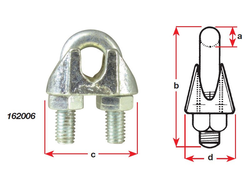 Buy Galvanised Wire Rope Grips online at Marine-Deals.co.nz