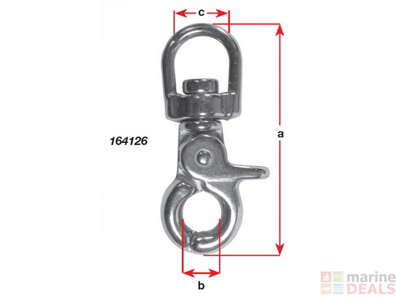 Buy Bla Swivel Eye Snap Hooks Brass Online At Marine Nz