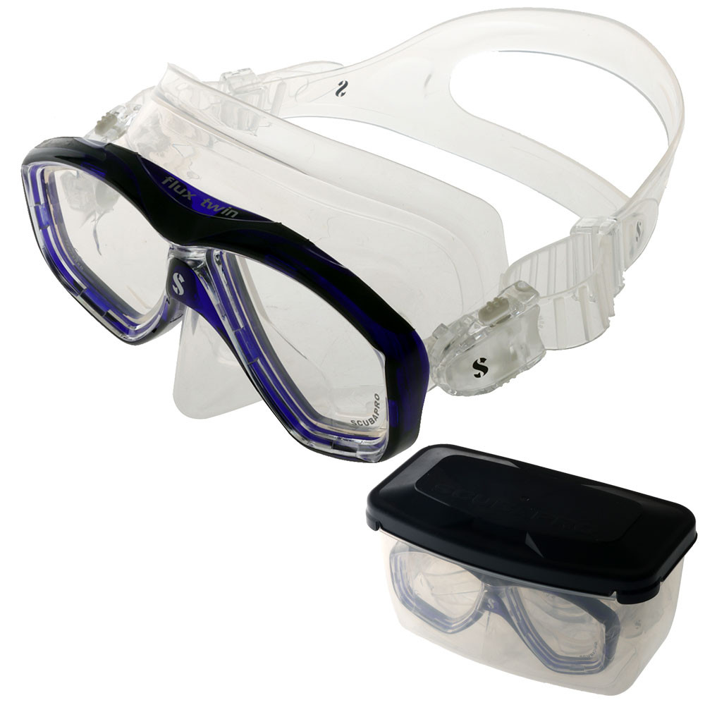 Buy Scubapro Flux Twin Lens Dive Mask Blue/Clear online at Marine-Deals ...
