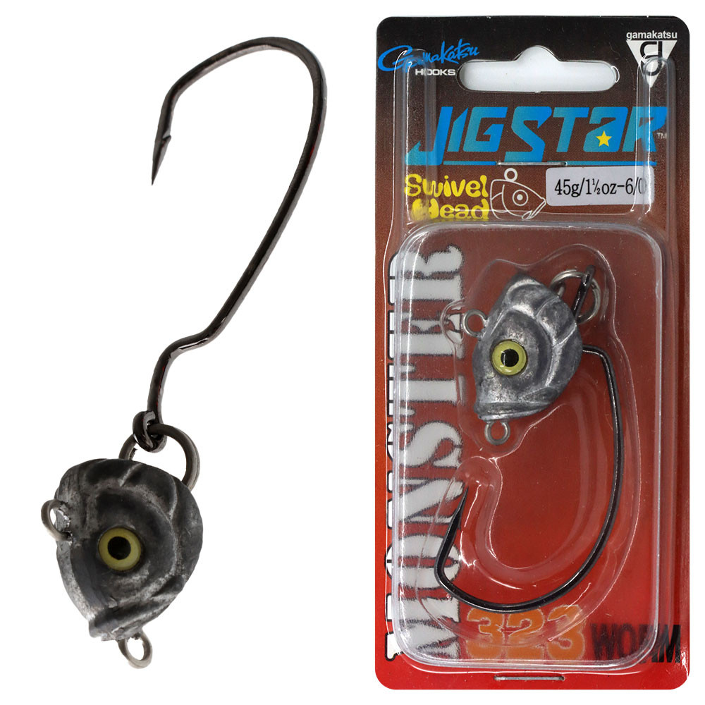 Jig Star Monster Swivel Jig Head Rigged 6/0 45g - Jig Heads - Tackle ...