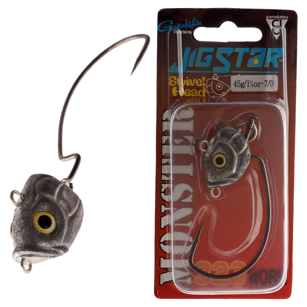 Jig Star Monster Swivel Jig Head Rigged 7/0 45g - Jig Heads - Tackle ...