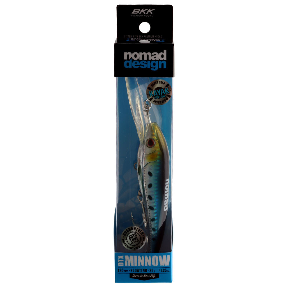 Nomad Design DTX Trolling Minnow Lure Floating 120mm Sardine - Rapala ...