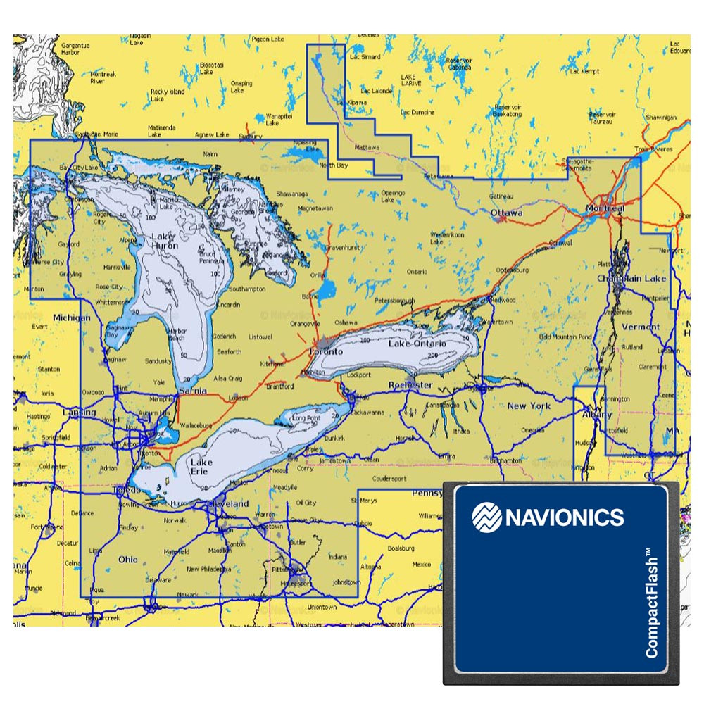 Buy Navionics Platinum Plus XL3 CF Chart Card East Great Lakes online ...