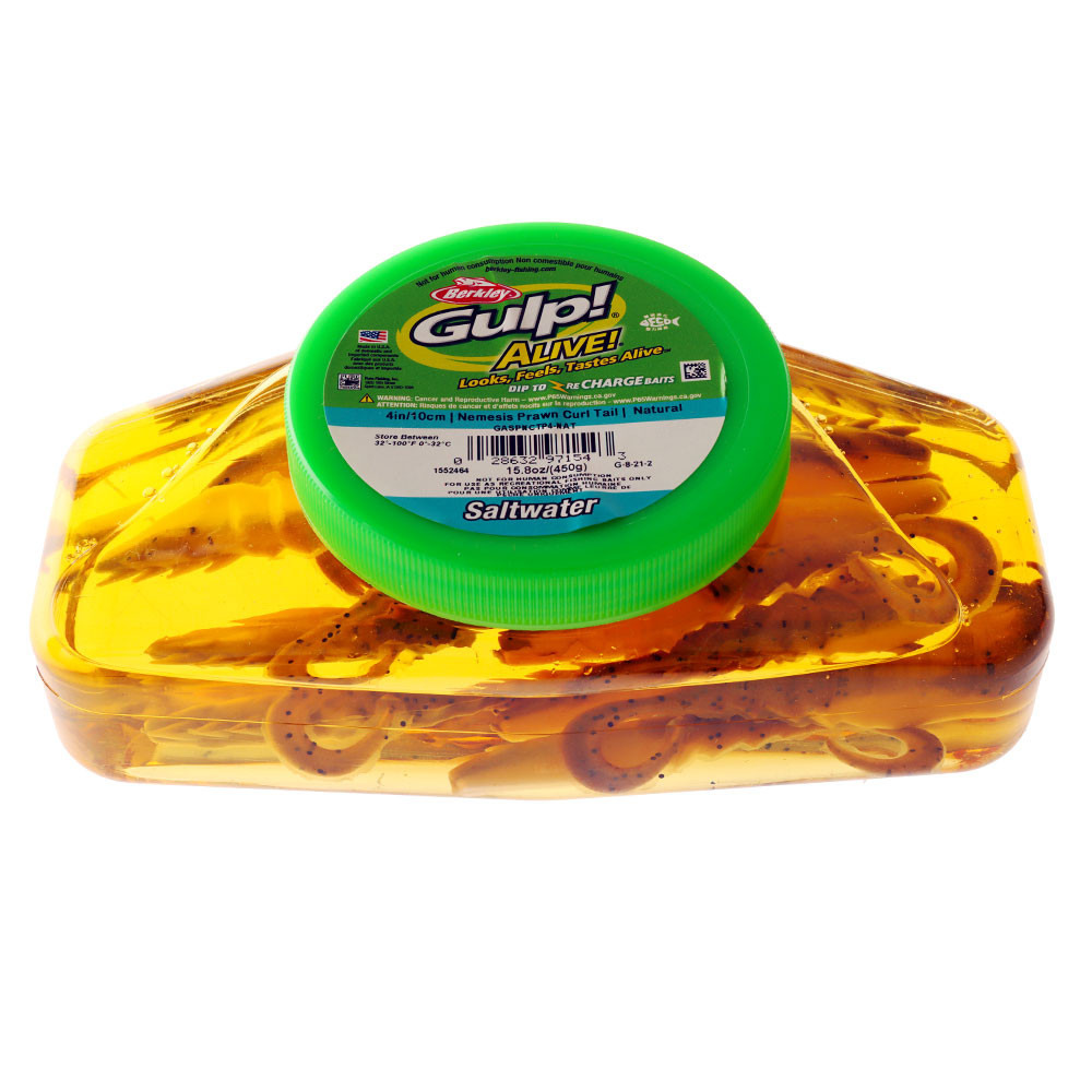 Buy Berkley Gulp Alive Nemesis Prawn Curl Tail Soft Bait Tub 10cm ...