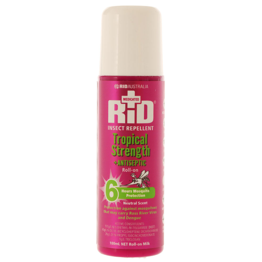 Buy RID Tropical Strength Insect Repellent Antiseptic Roll On 100ml ...