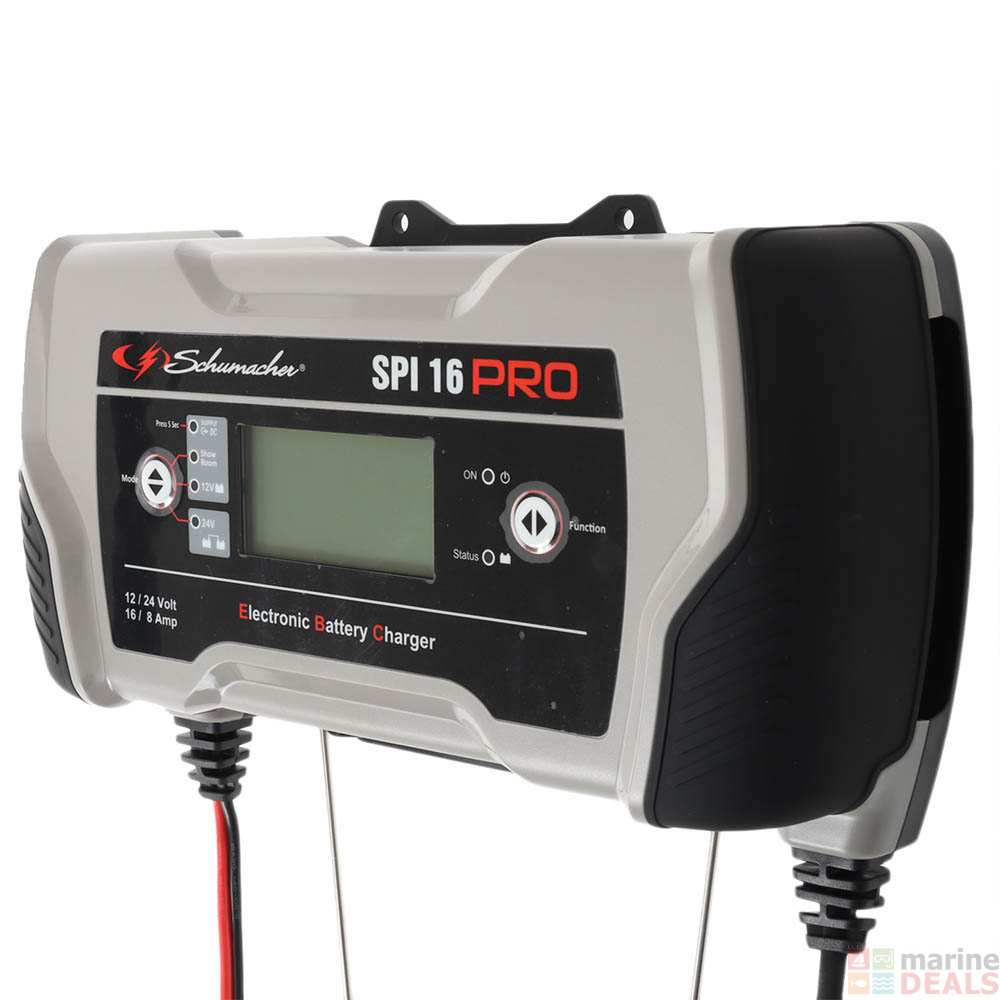 Buy Schumacher SPi 16 Pro Battery Charger 12V-16A / 24V-8A online at Marine-Deals.co.nz