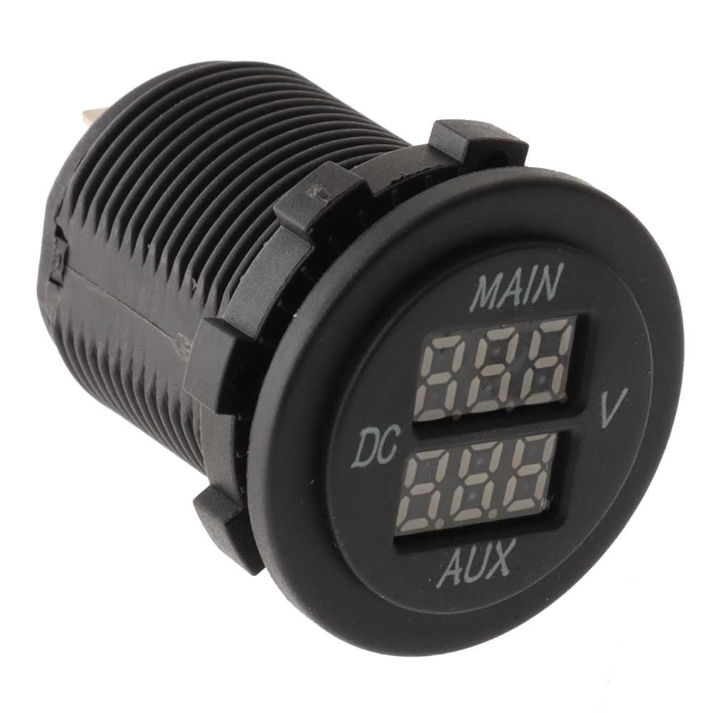 Buy Digital Dual Voltmeter Gauge 5 - 30V online at Marine-Deals.co.nz