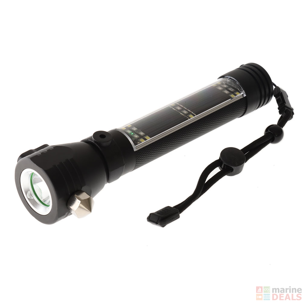 Buy Aluminium Solar Powered Rechargeable Led Torch 350lm Online At
