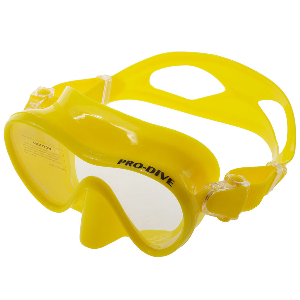 Buy Pro-Dive Touch Frameless Dive Mask Yellow online at Marine-Deals.co.nz