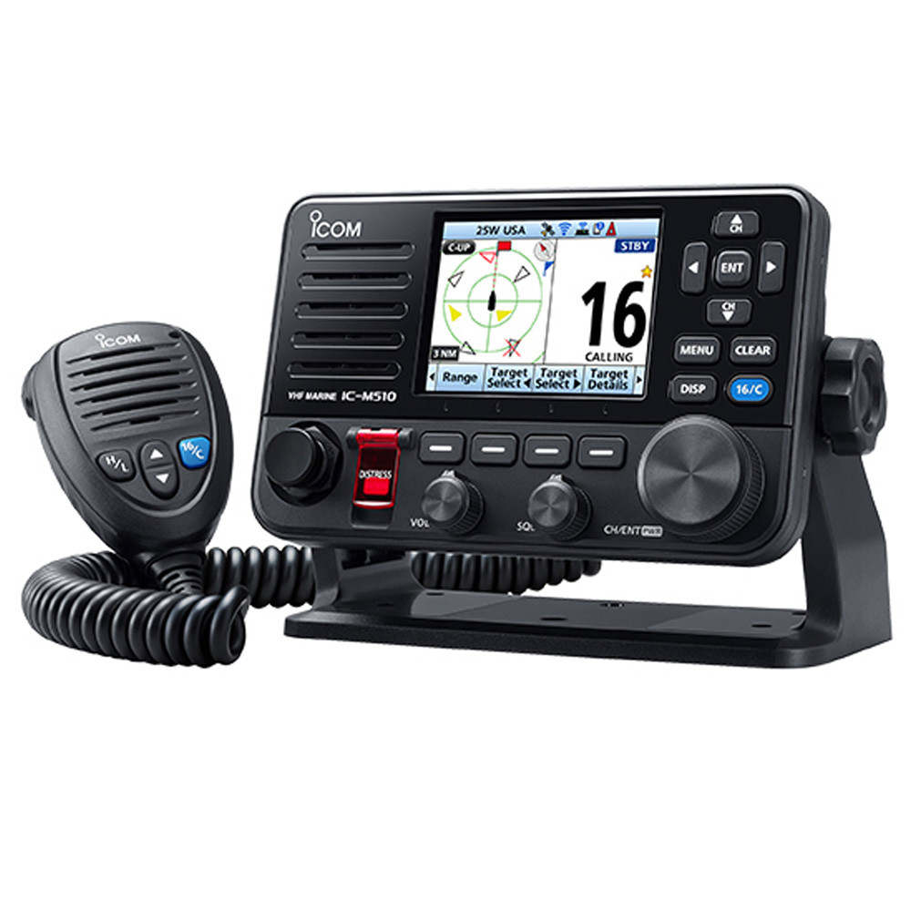 Buy Icom IC-M510 Fixed Mount VHF/DSC Marine Transceiver with AIS/NMEA ...