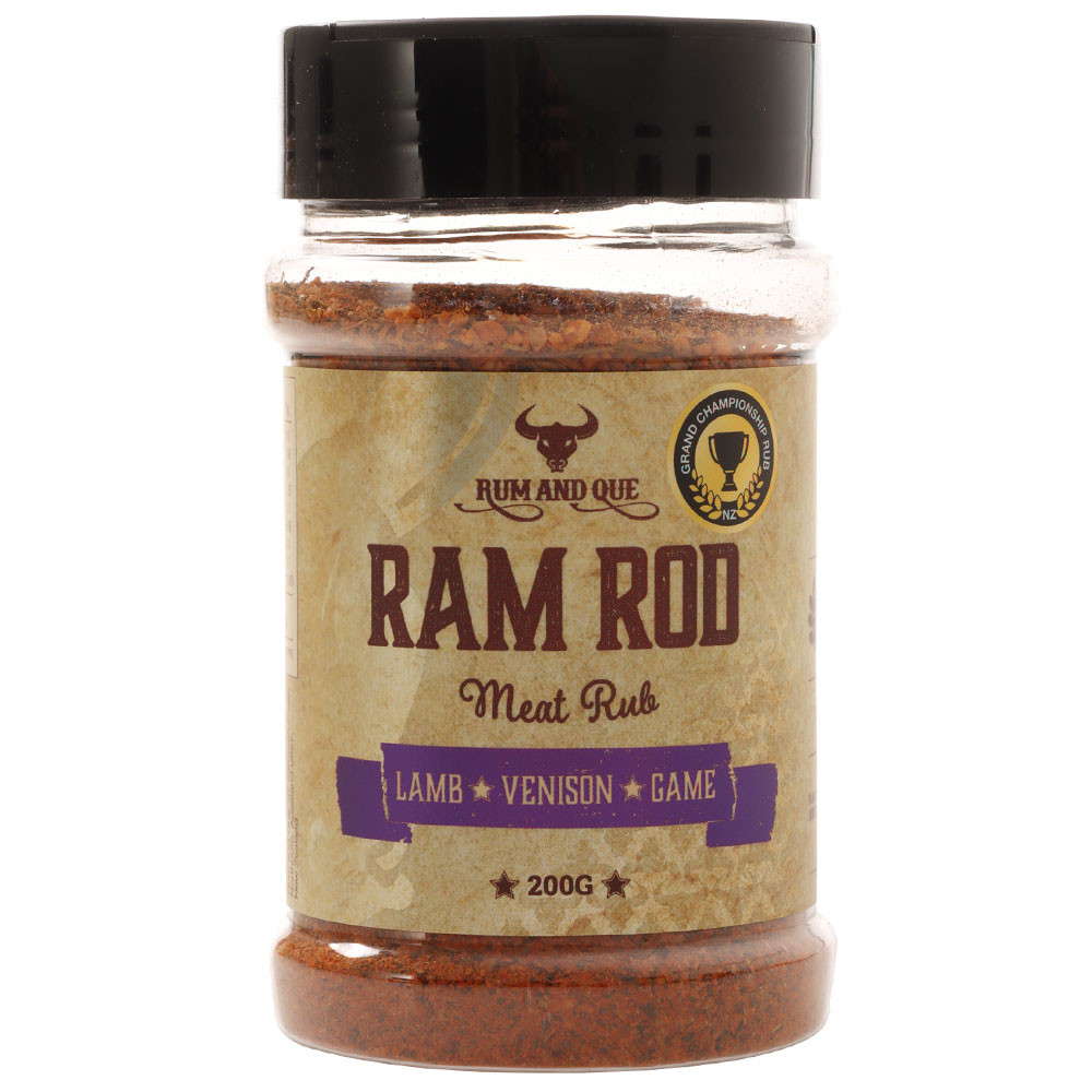 Buy Rum and Que Ram Rod BBQ Rub 200g online at Marine-Deals.co.nz