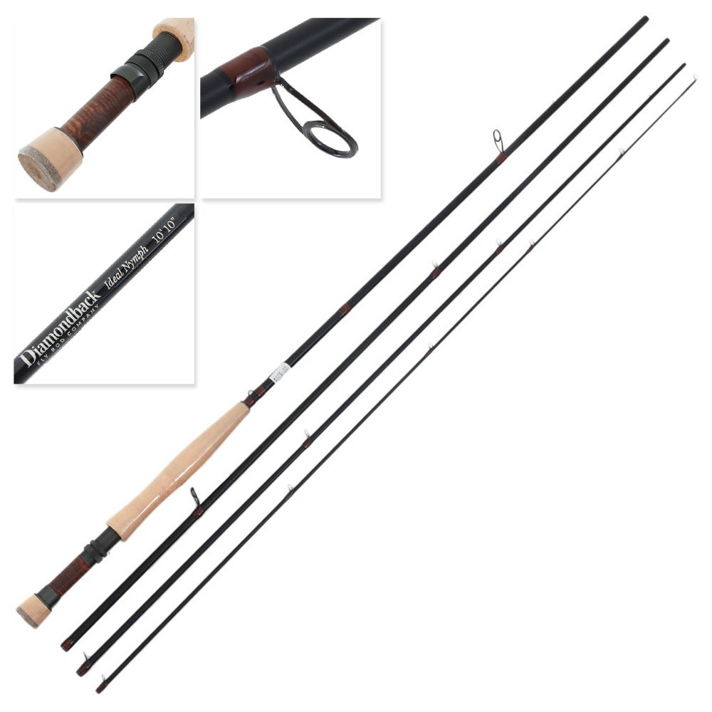 Buy Diamondback Ideal Nymph Fly Rod 10ft 10in 4WT 4pc online at Marine ...