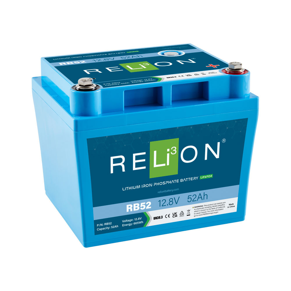 Buy RELiON 12V 52AH DIN Lithium Deep Cycle Battery online at Marine ...