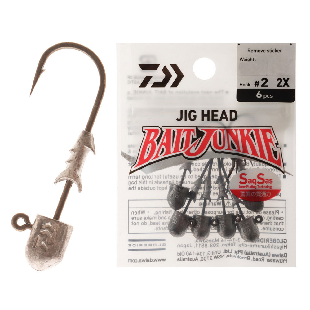 Buy Daiwa BaitJunkie 2X Jig Head #2 online at Marine-Deals.co.nz