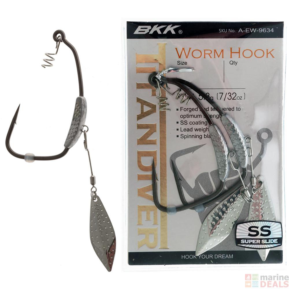 Buy Bkk Titan Diver Worm Hooks Online At Marine Nz