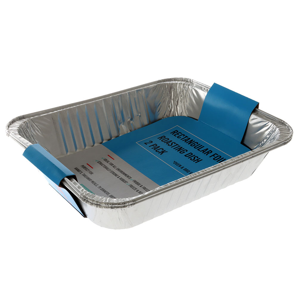 Buy Heavy Duty Rectangular Aluminium Foil Roasting Pan 2-Pack online at ...