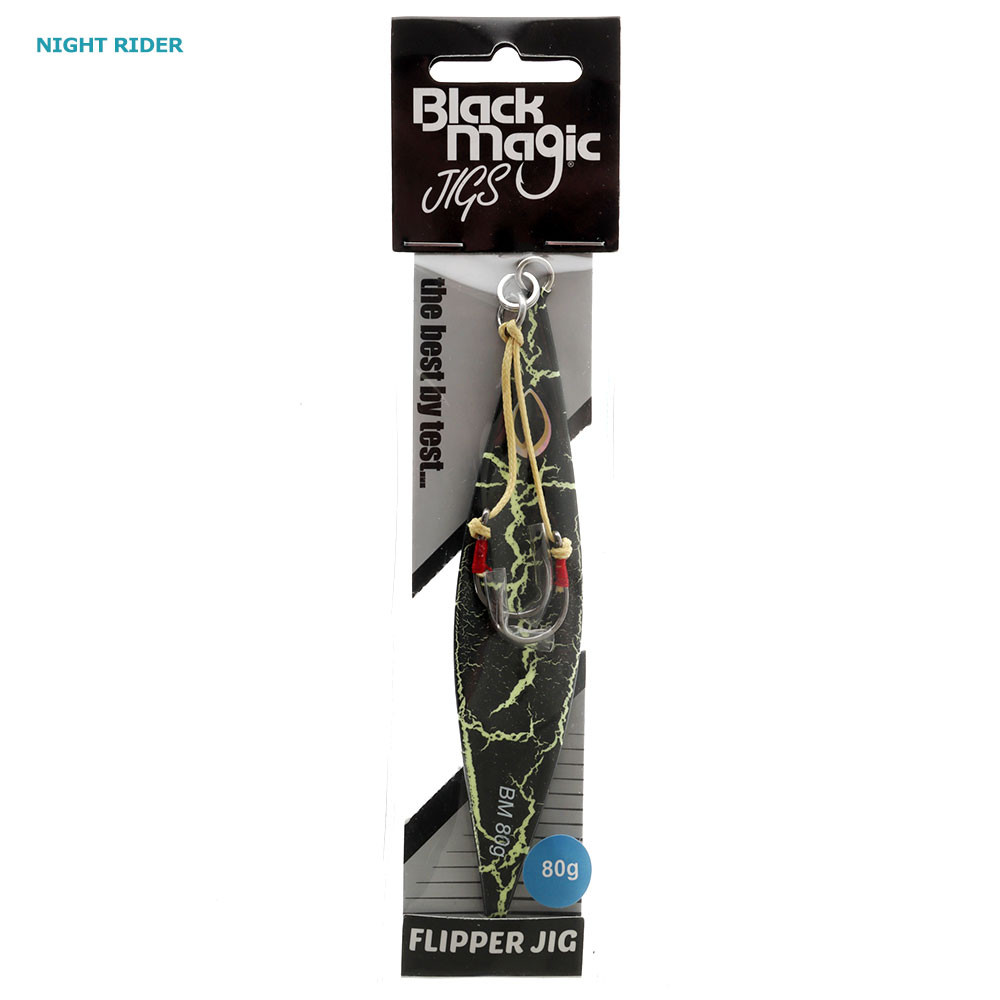 Black Magic Flipper Slow Pitch Jig 80g Night Rider - Slow Pitch / Micro Jigs - Jigs & Lures ...