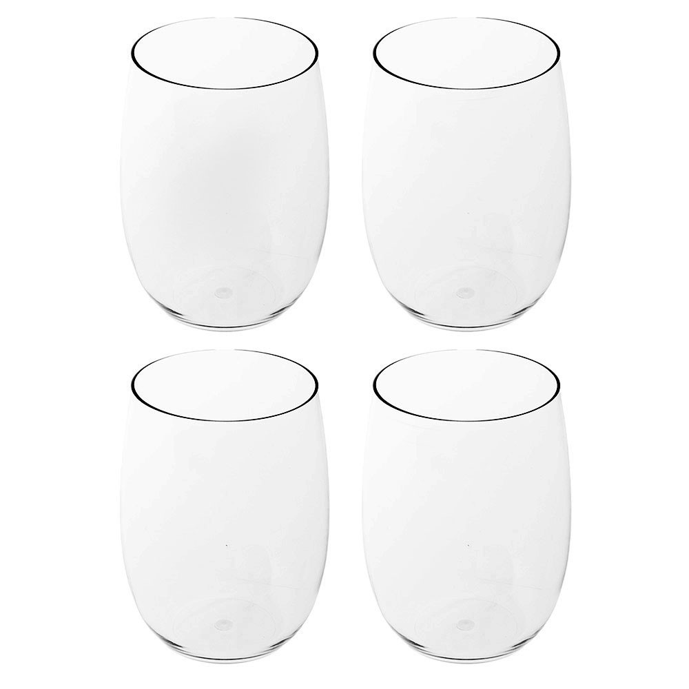 Buy Everclear Tritan Shatterproof Stemless Wine Glass 443ml Qty 4 ...