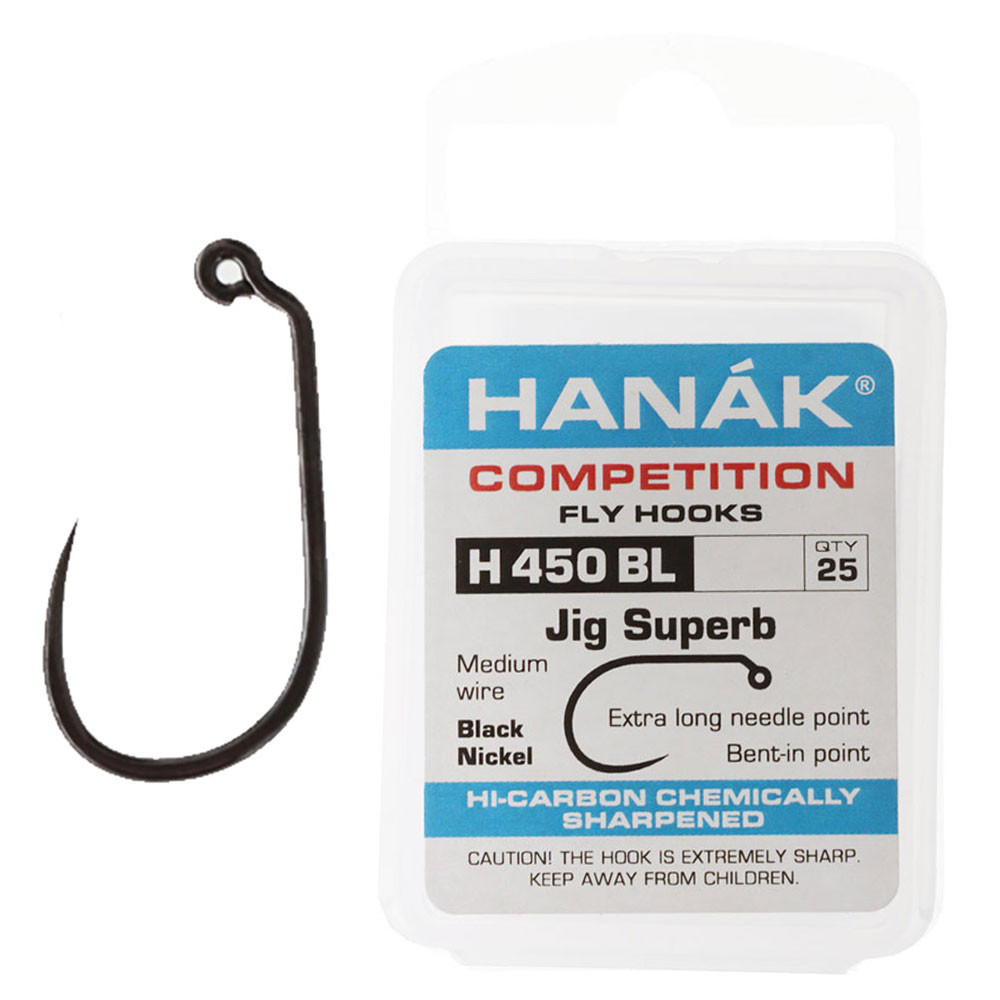 Buy HANAK Competition H450BL Jig Superb Barbless Fly Hooks online at ...