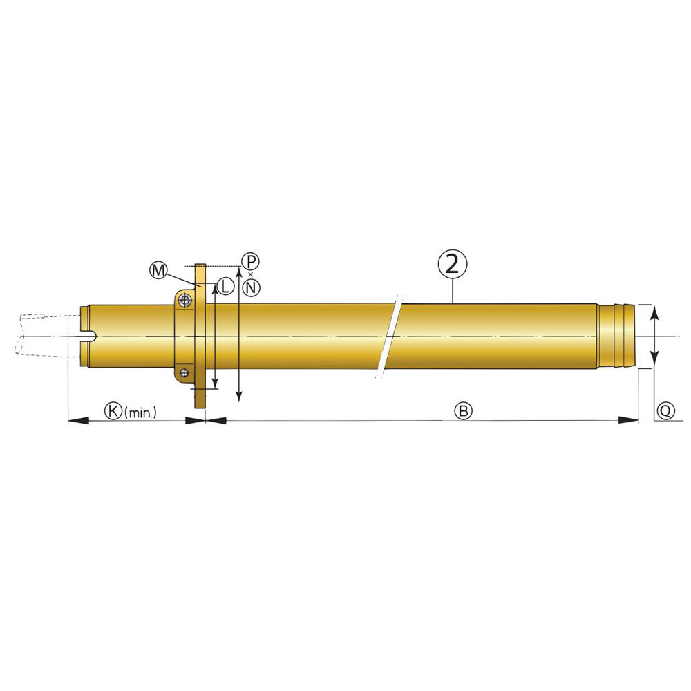 Buy VETUS Bronze Stern Tube with Cutlass Bearing 30mm Dia. 500mm online ...