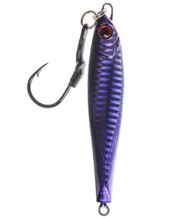 Buy Zest Metal Leaf Snapper Jig 80g Purple online at Marine-Deals.co.nz