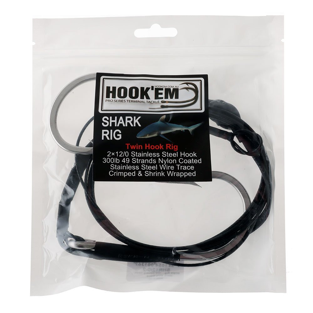 Hook'em Double Hook Shark Game Rig 12/0 300lb - Dropper / Hapuka Rigs ...