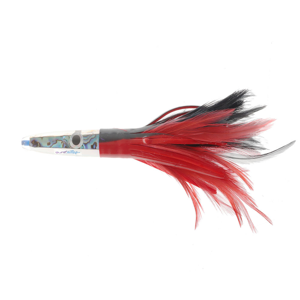 H2O Pro Mean Machine Abalone Feather Albacore Tuna Lure 17cm Black/Red ...