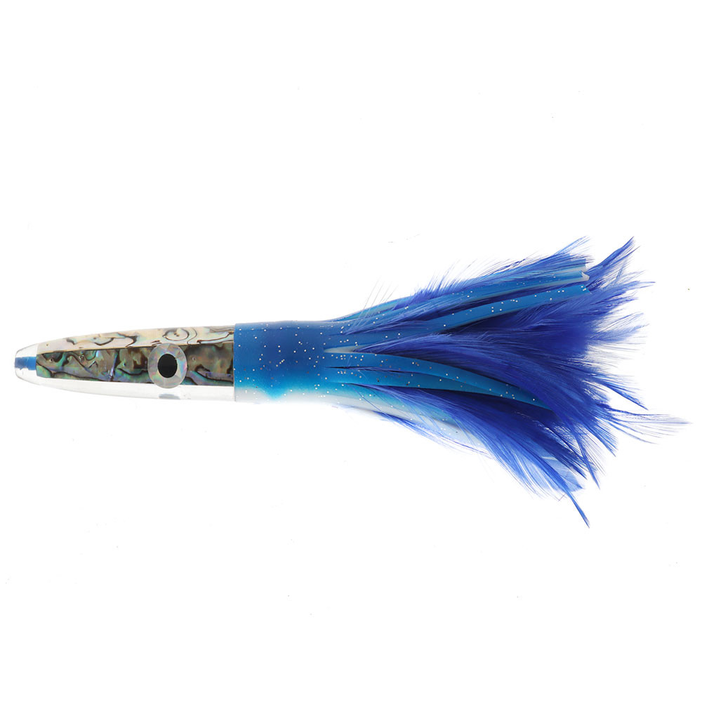 H2O Pro Mean Machine Abalone Feather Albacore Tuna Lure 17cm Blue/White ...