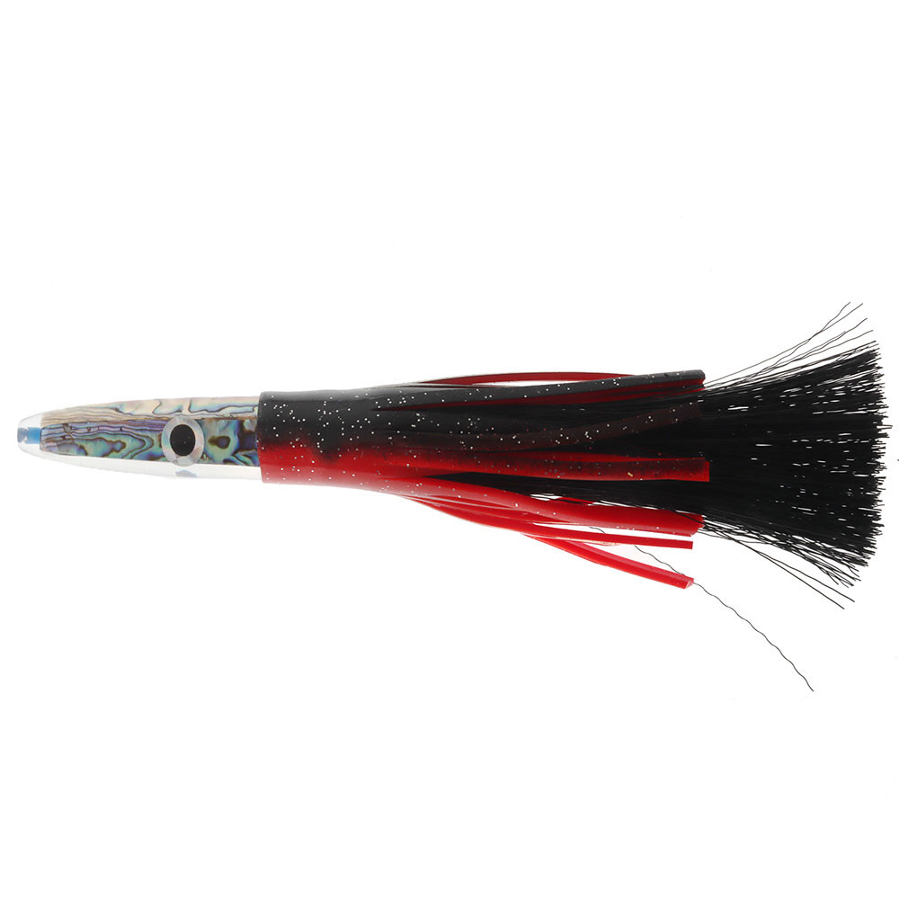 H2O Pro Mean Machine Abalone Grass Skirt Albacore Tuna Lure Black/Red ...
