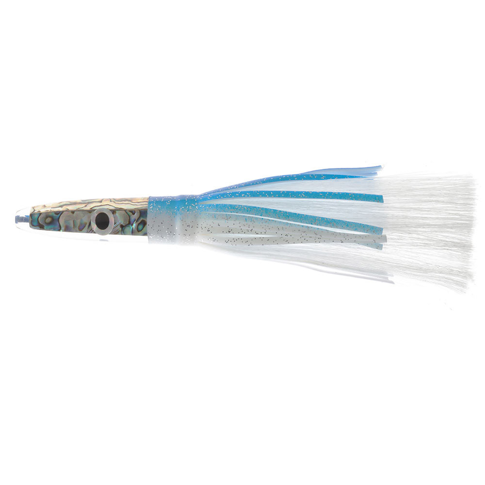 H2O Pro Mean Machine Abalone Grass Skirt Albacore Tuna Lure 200mm Blue ...