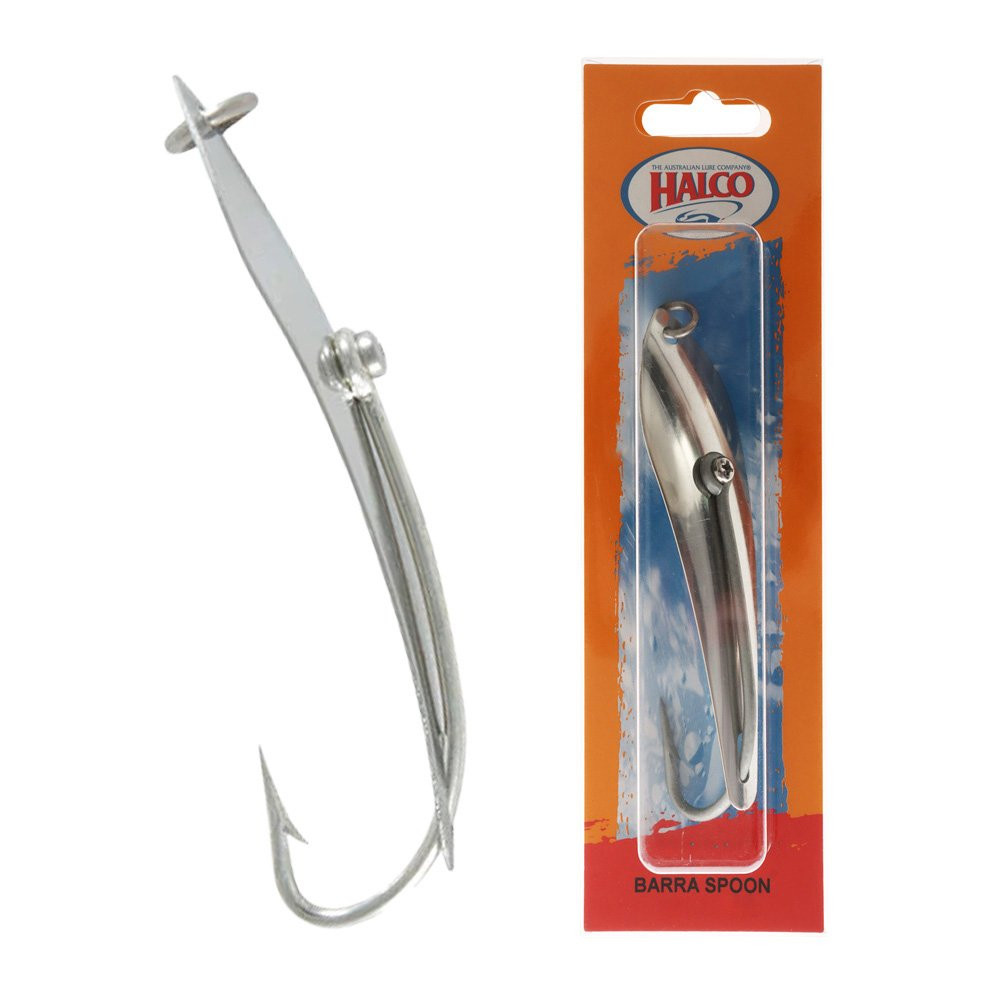 Buy Halco Barra Sinking Spoon Lure Chrome online at Marine-Deals.co.nz