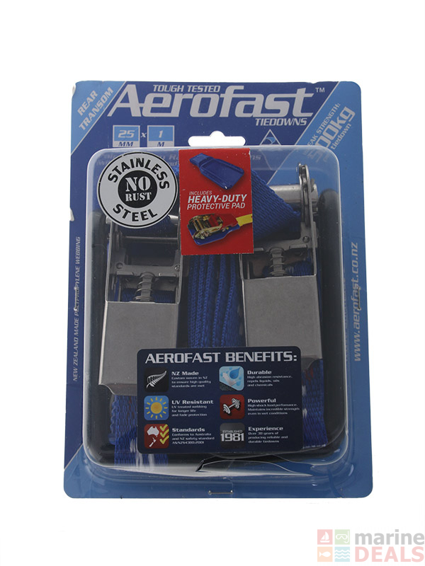 Buy Aerofast Transom Stainless Steel Ratchet Tiedowns 500kg Pair online ... Buy Aerofast Transom Stainless Steel Ratchet Tiedowns 500kg Pair online ...