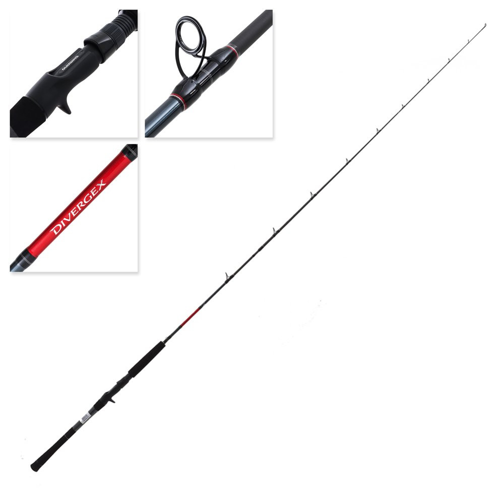 Shimano Divergex Medium Heavy Baitcaster Rod 7ft 4-8kg 2pc - Baitcaster ...