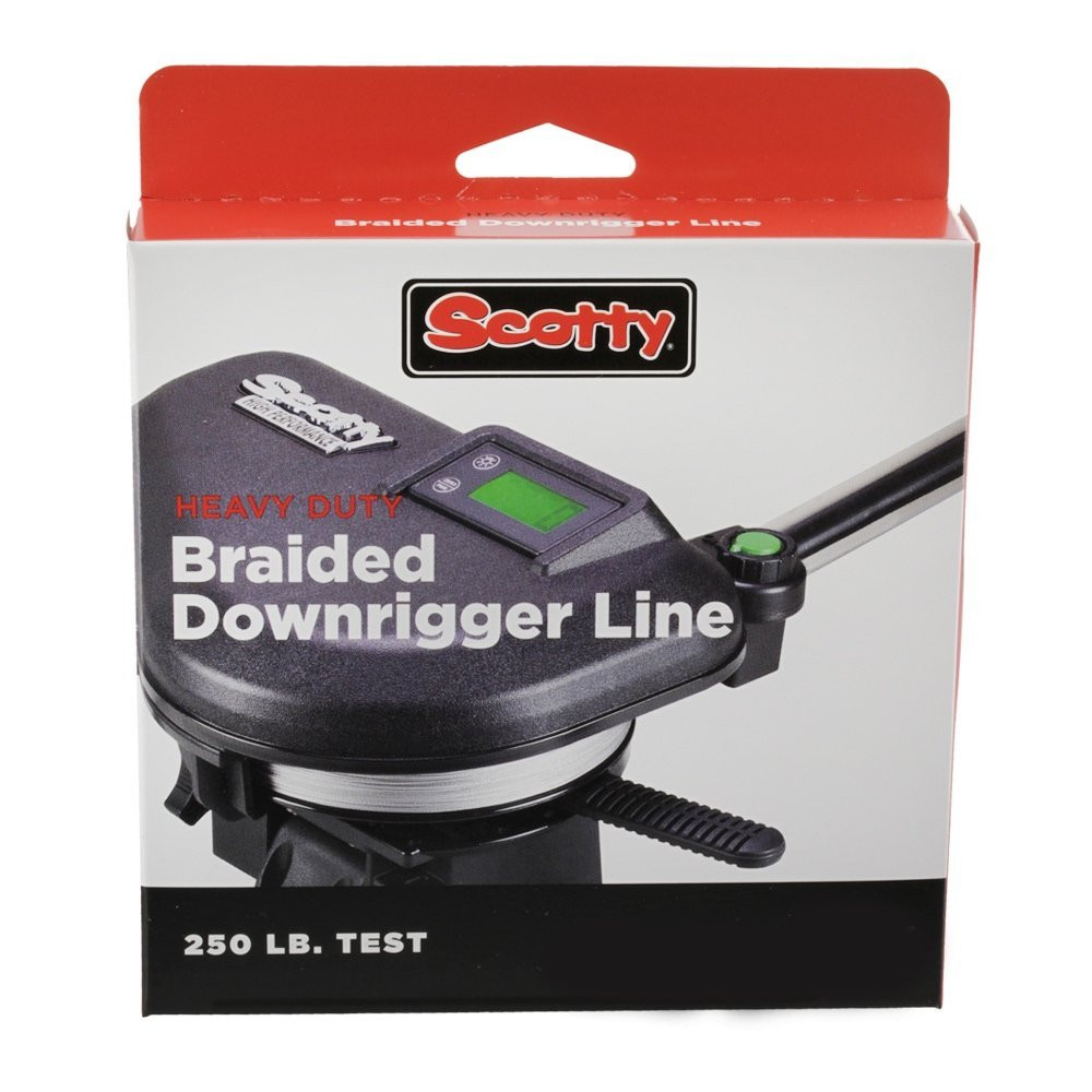 Scotty 2202K Heavy Duty Braided Downrigger Line 250lb 400ft Mounts and ...