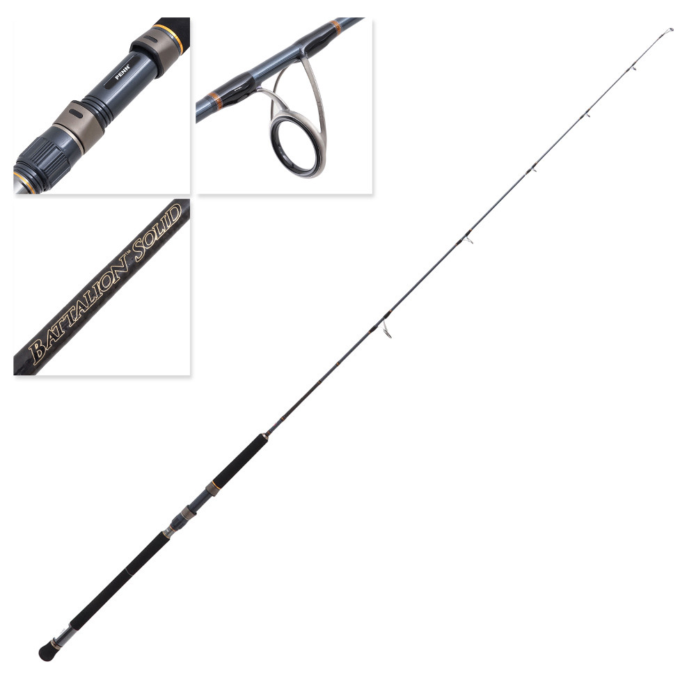 PENN Battalion Solid Spin Jig Rod 6ft PE 3-5 2pc - Jigging Rods - Rods ...