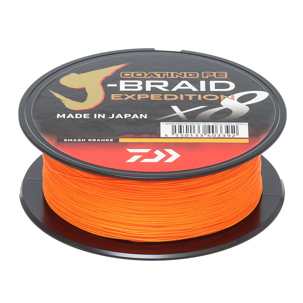 Daiwa X8 J-Braid Expedition Smash Orange 300m - Braid - Braid, Lines ...